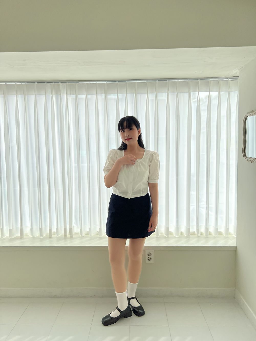 프리하다 [made/2size] 베이직무드 V 레이어드 레이스나시 sleeveless 55사이즈 66사이즈 77사이즈 제작상품 빅사이즈나시