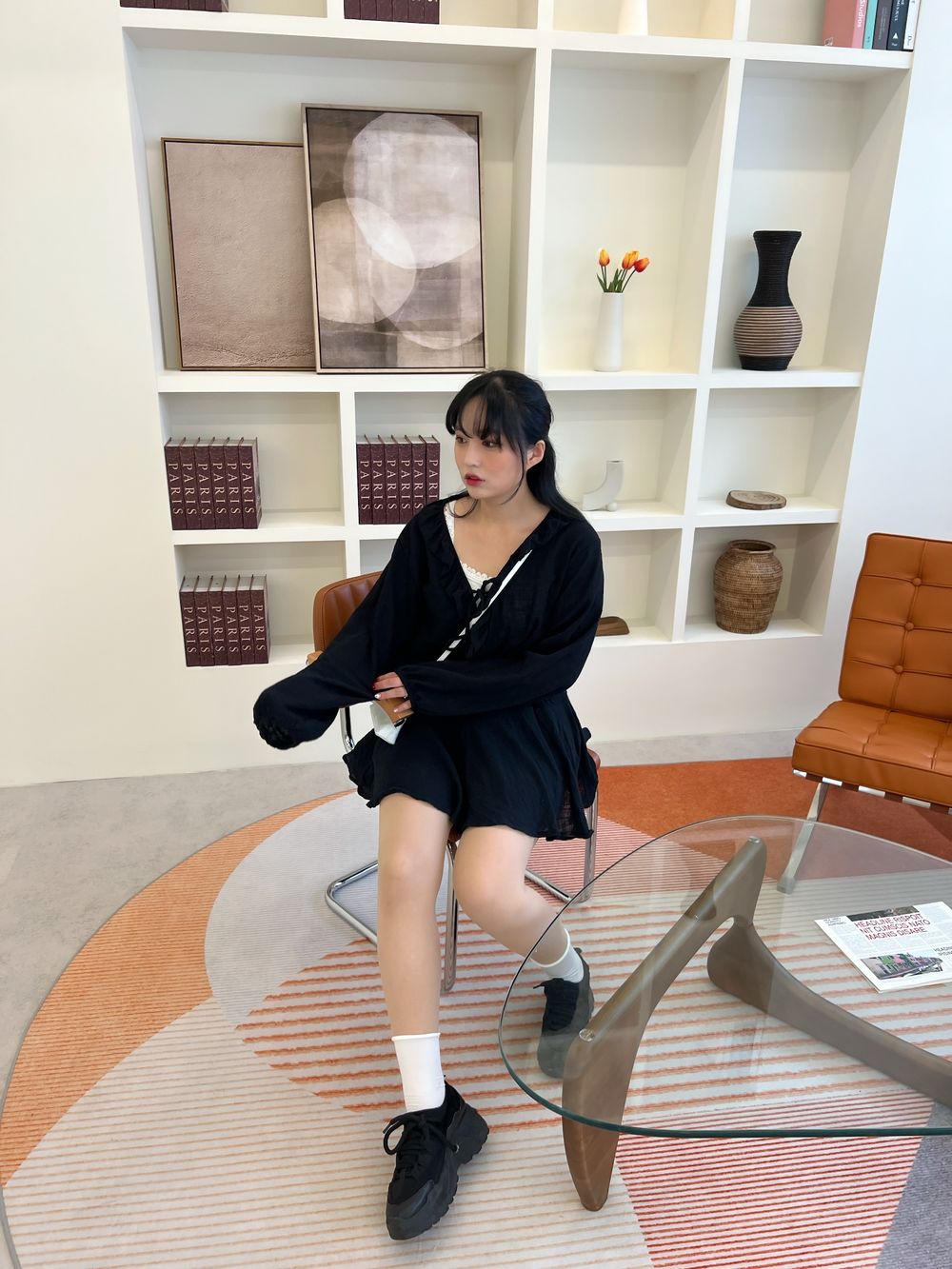 프리하다 [made/2size] 베이직무드 V 레이어드 레이스나시 sleeveless 55사이즈 66사이즈 77사이즈 제작상품 빅사이즈나시