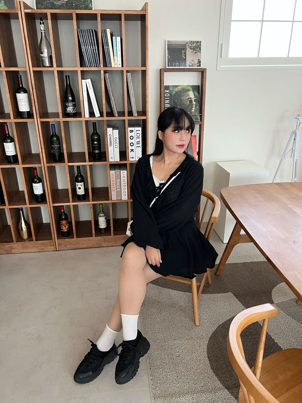 프리하다 [made/2size] 베이직무드 V 레이어드 레이스나시 sleeveless 55사이즈 66사이즈 77사이즈 제작상품 빅사이즈나시